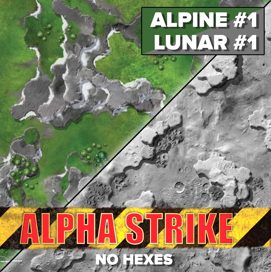BattleTech: Battle Map K - Alpha Strike Hexless Alpine #1/Lunar #1 ...